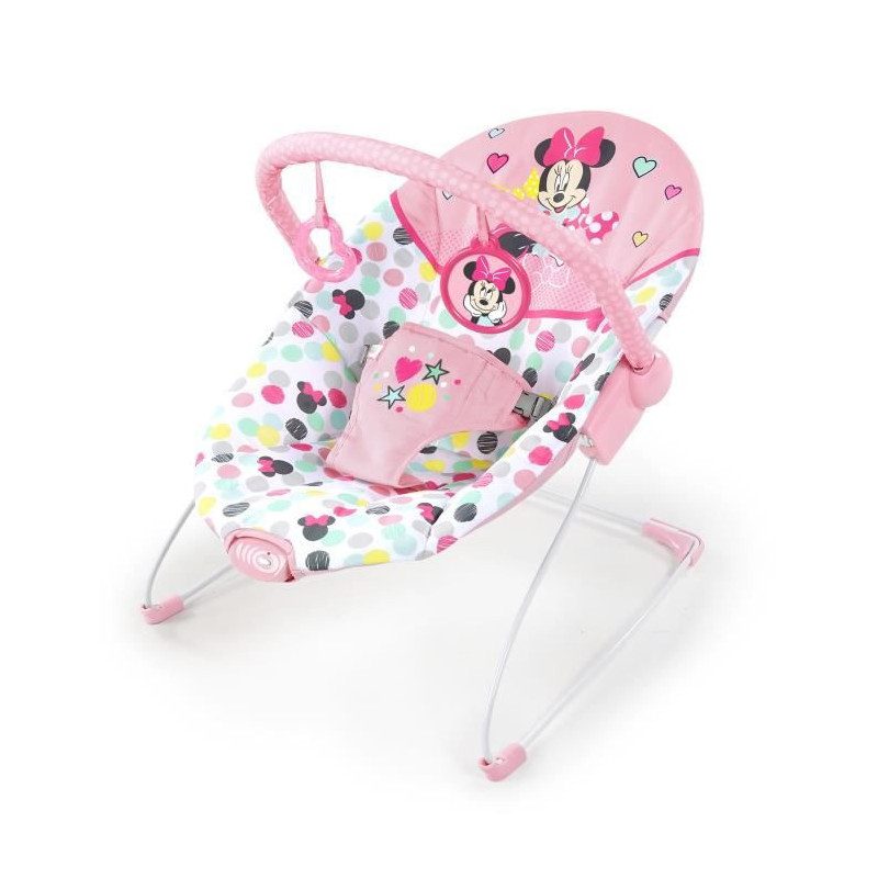 Disney Baby Transat Minnie Spotty Dotty avec vibrations et arche de jeux