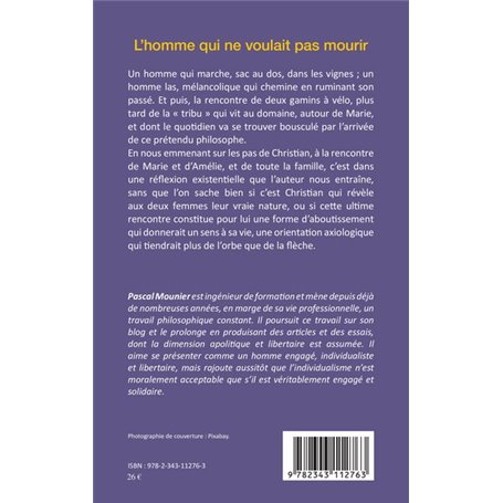 L'homme qui ne voulait pas mourir - Pascal Mounier | Isleden