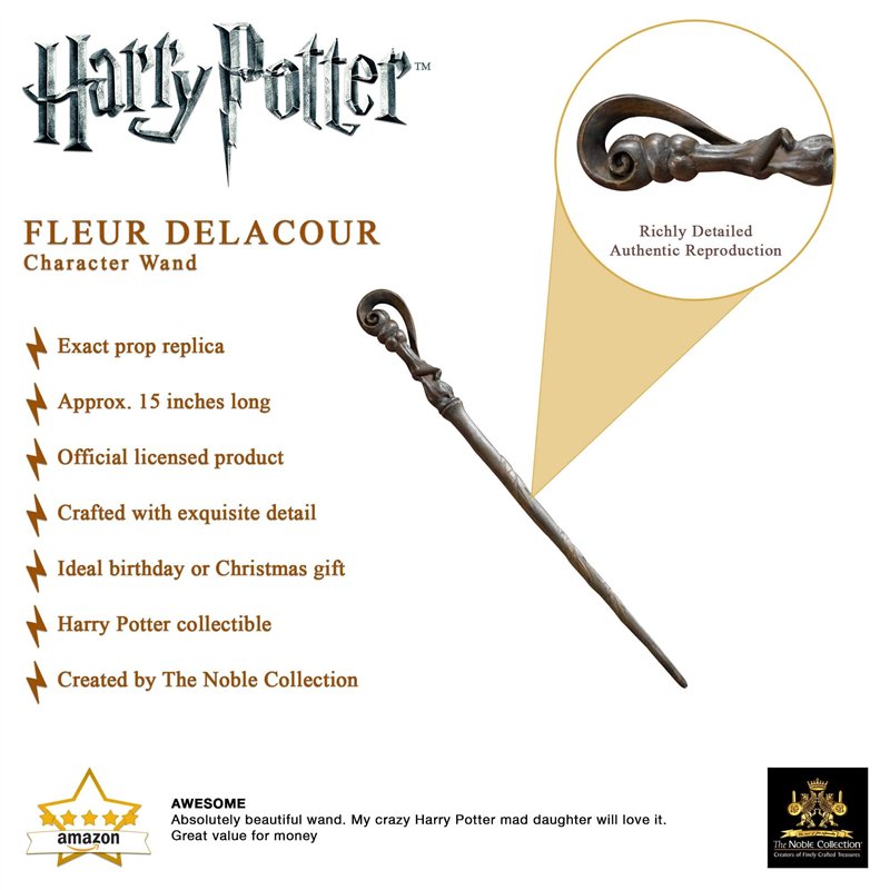 The Noble Collection - Fleur Delacour Character Wand - 15in | Isleden