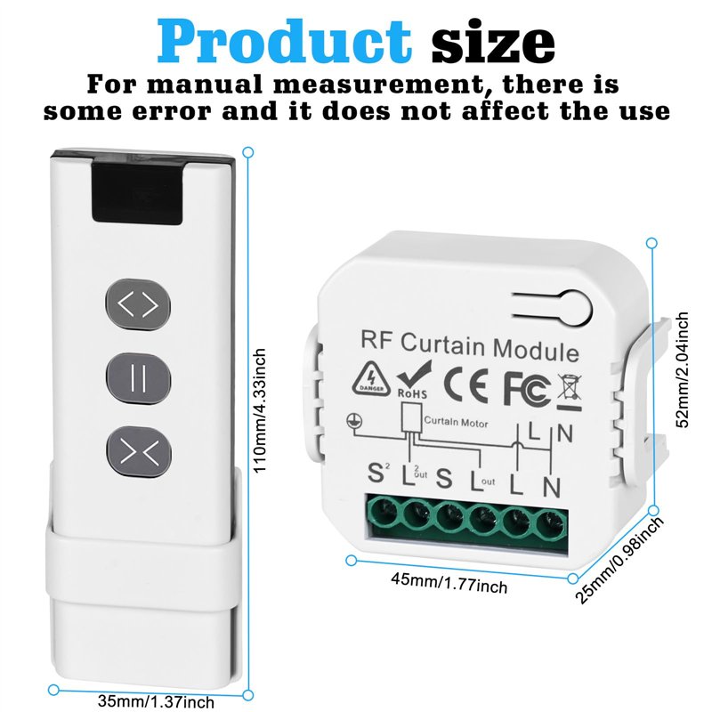 Nizirioo Kit de commande de volet roulant sans fil : Command | Isleden