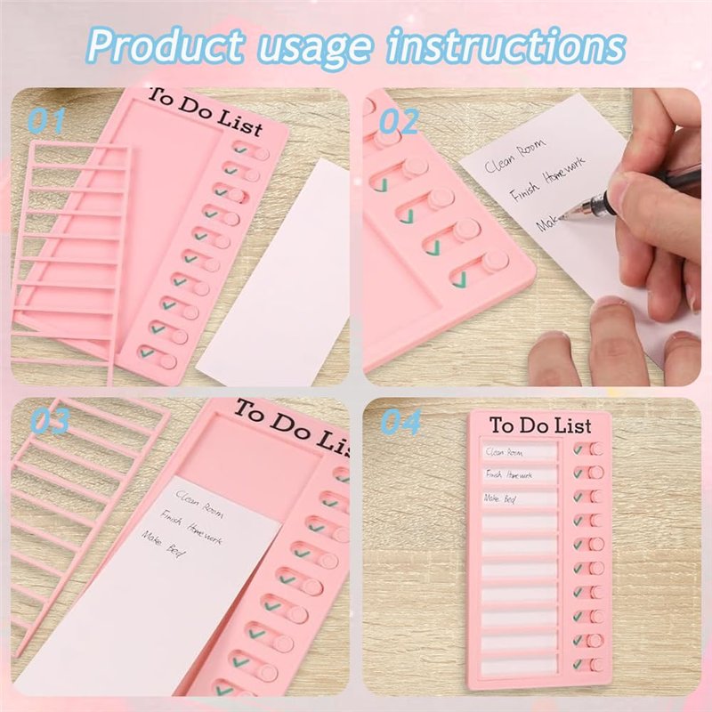 Riisoyu 4 Pièces Tableau Memo Checklist, Listes De Contrôle | Isleden