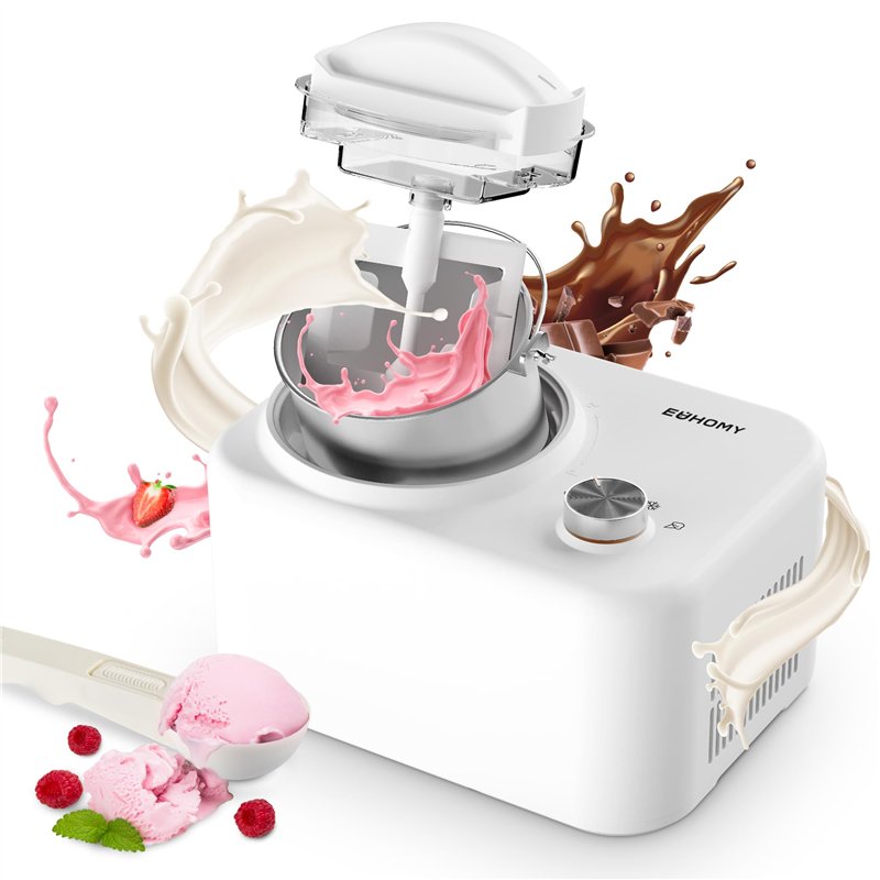 Euhomy sorbetiere turbine a glace, Machine a glace avec comp | Isleden