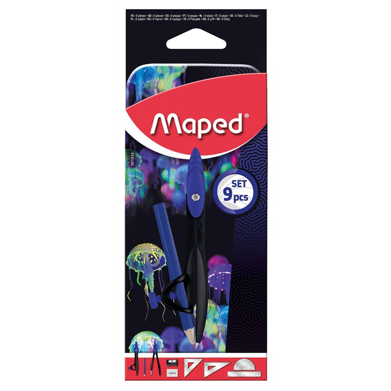 Maped - Coffret Mathset Compas Scolaire Deepsea Paradise - C | Isleden