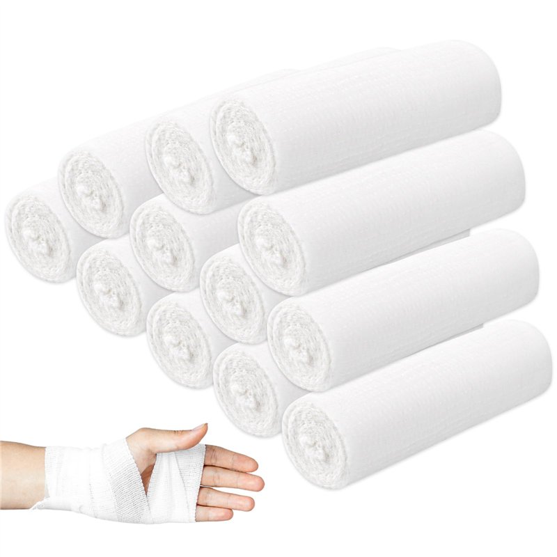 12 Pack 10cm x 4,5m Rouleaux de Bandes de Gaze Paquet, Banda | Isleden