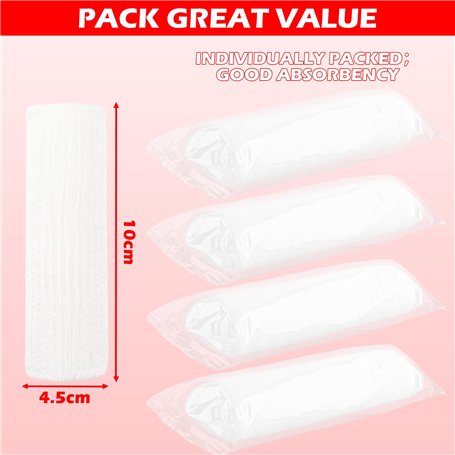12 Pack 10cm x 4,5m Rouleaux de Bandes de Gaze Paquet, Banda | Isleden