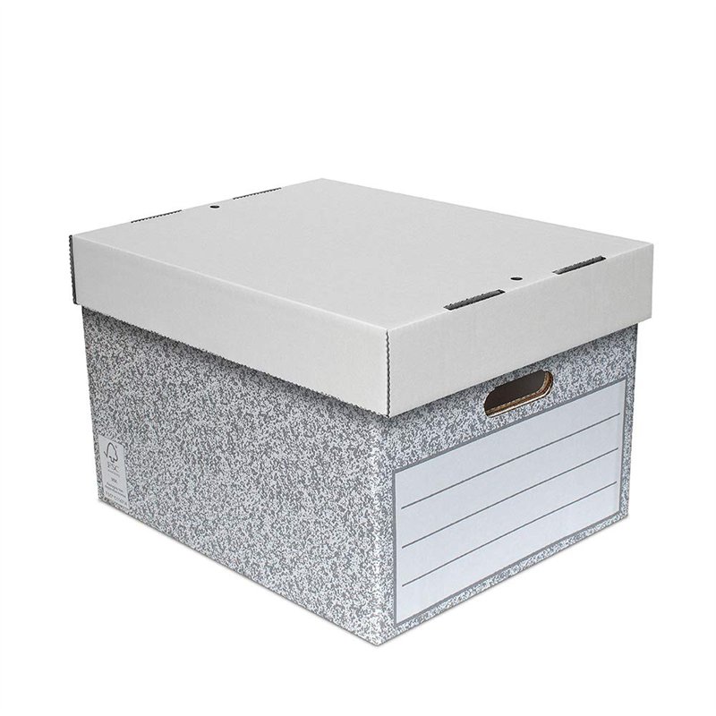 SUMMIT Lot de 5 grandes boîtes de rangement d'archives avec | Isleden