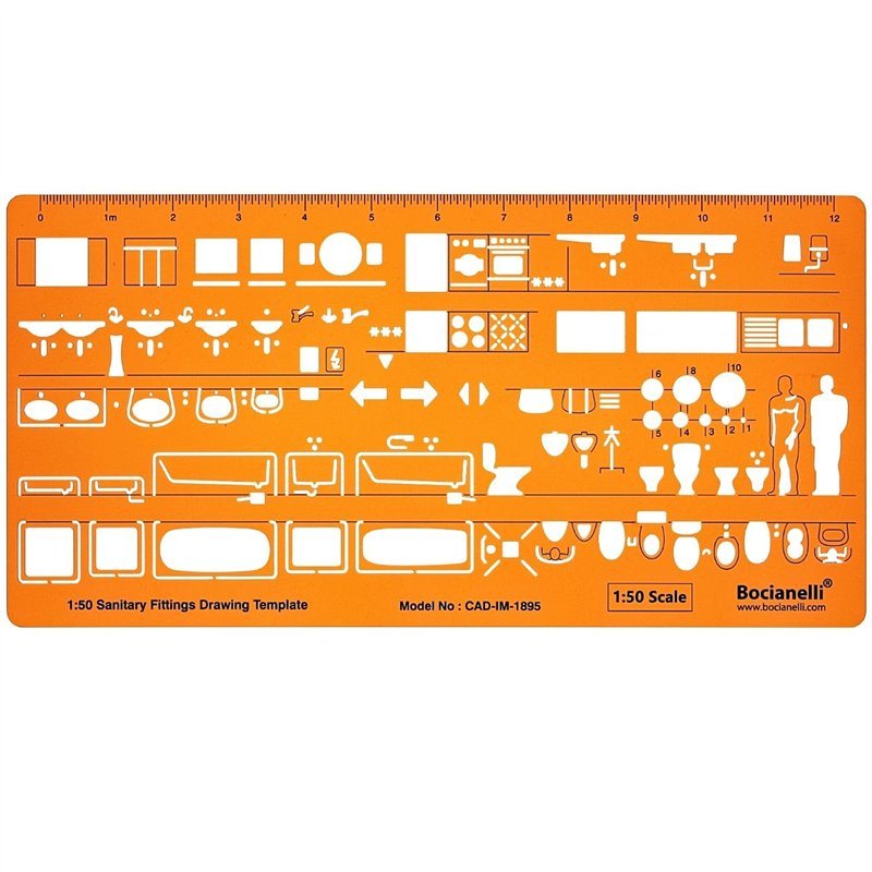 Gabarit Dessin Sanitaire 1:50 - Gabarit Architecte 1/50 - No | Isleden