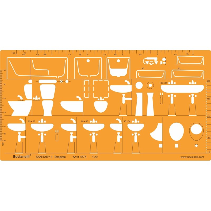 Gabarit Dessin Sanitaire 1:20 - Gabarit Architecte 1/20 - No | Isleden