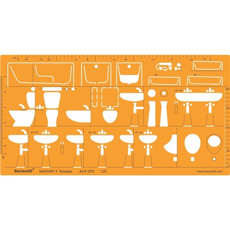 Gabarit Dessin Sanitaire 1:20 - Gabarit Architecte 1/20 - No | Isleden