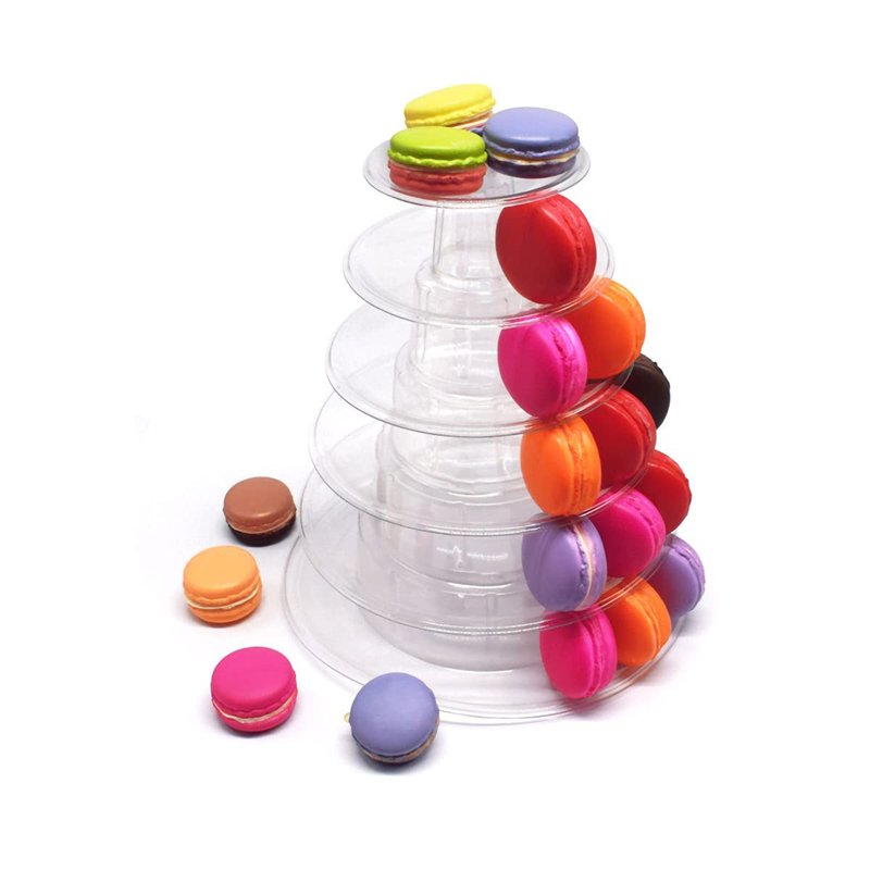 Macaron Tour de Gateau Stand 6 Niveaux Plastique Transparent | Isleden