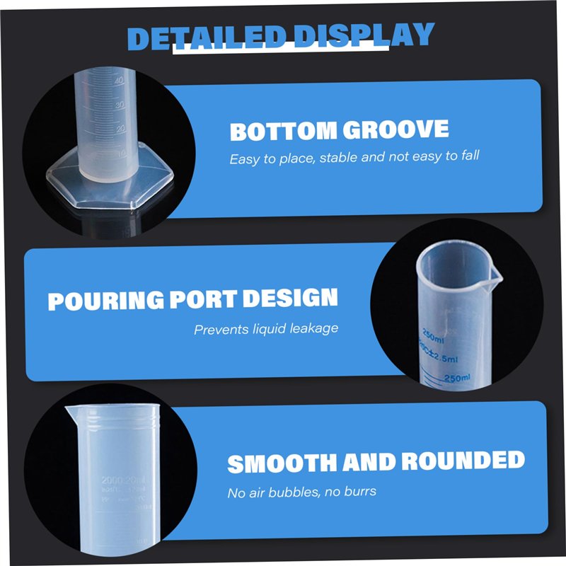 BEAHING Cylindre gradué en Plastique, Tube à essai de 500 ML | Isleden
