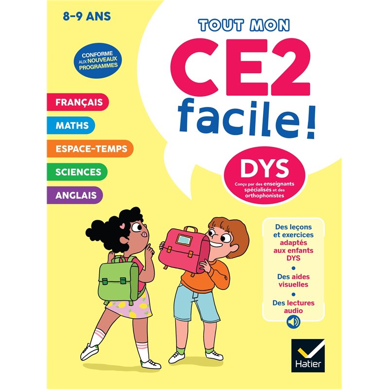 Mon CE2 facile ! Adapté aux enfants DYS ou en difficulté d'apprenti...