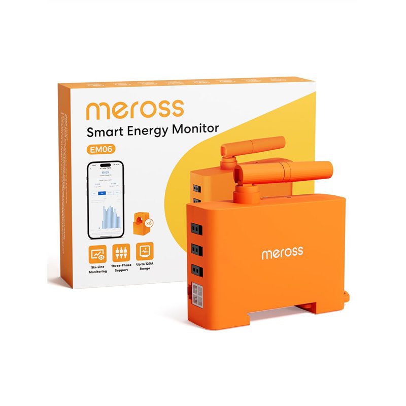 Meross EM06 (150 A) Compteur d'Énergie Triphasé connecté, Wi | Isleden