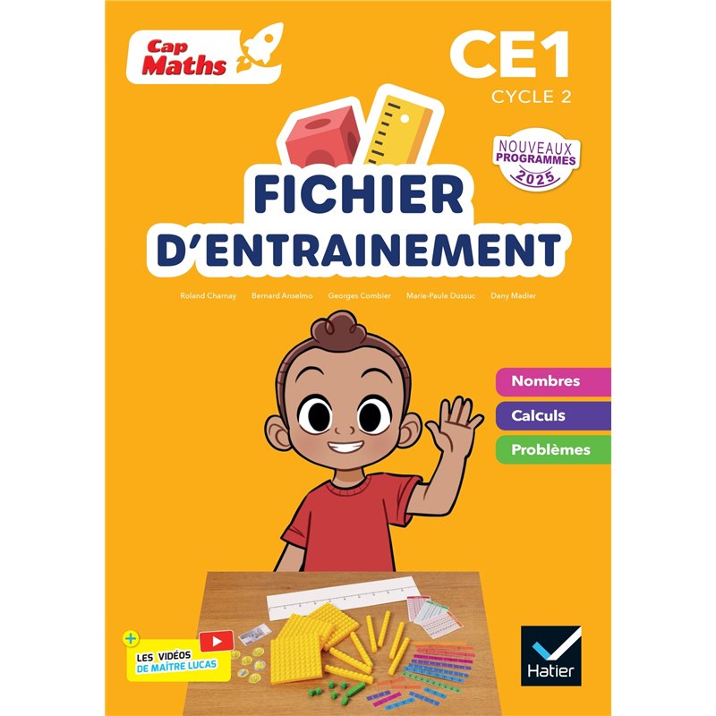 Cap Maths CE1 - Ed. 2025 - Fichier nombres et calculs + cahier de g...