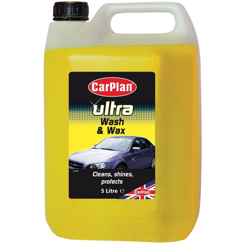CarPlan Ultra Lavage & Cire 5L | Shampoing Voiture pH Neutre | Isleden